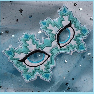 Snow Queen Mask in the Hoop Embroidery Applique Design 2 Sizes for ...