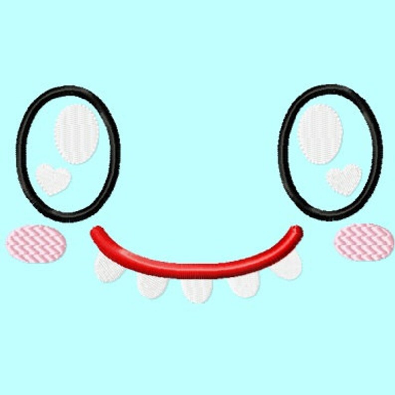 Monster Face APPLIQUE Embroidery Designs / 4 Sizes INSTANT - Etsy