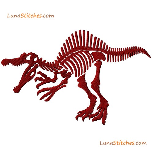 FRAME T-rex Dinosaur Dino Skeleton Bones Fill Embroidery - Etsy