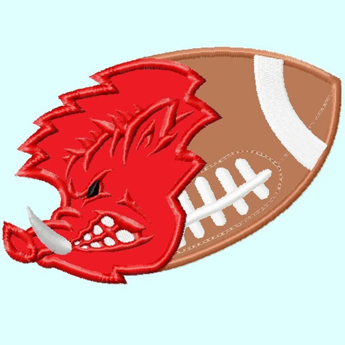 Wild Hog Football Ball Version2 Embroidery Designs 4 Sizes - Etsy