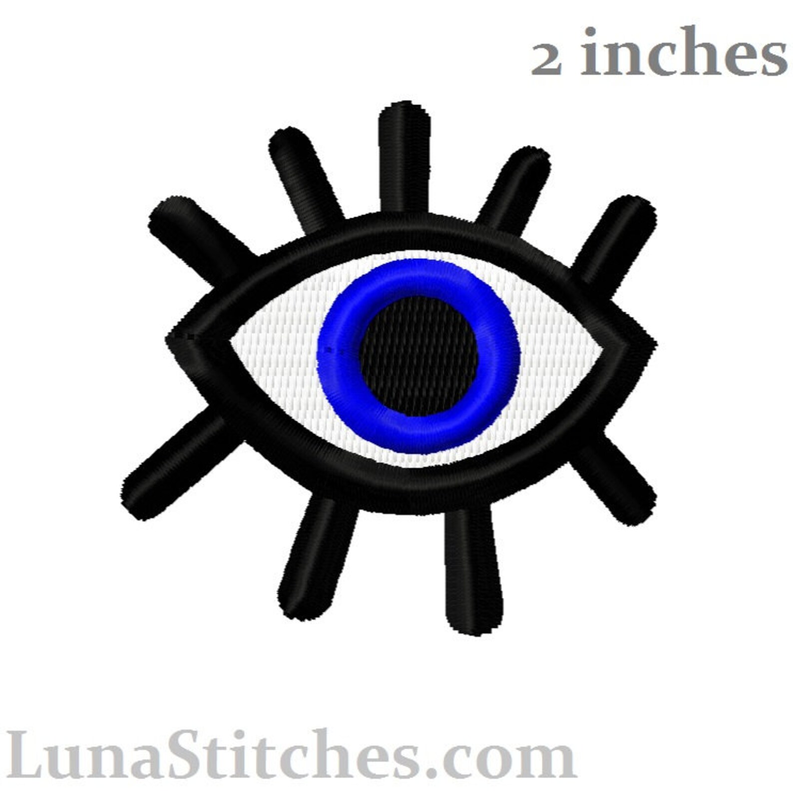 Shining Eye Fill Embroidery Designs 4 Sizes INSTANT DOWNLOAD | Etsy