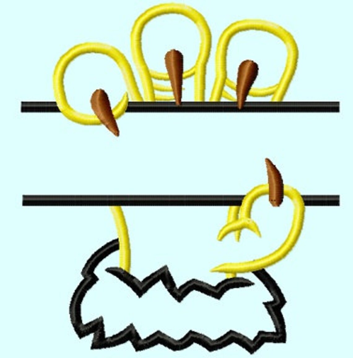 Split Eagle Claws Applique Embroidery Design INSTANT DOWNLOAD - Etsy