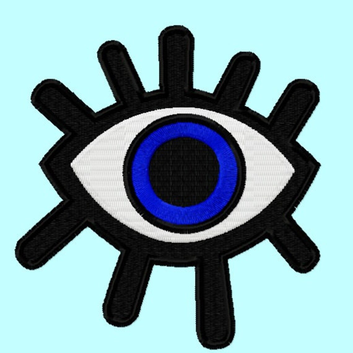 Shining Eye Fill Embroidery Designs 4 Sizes INSTANT DOWNLOAD - Etsy