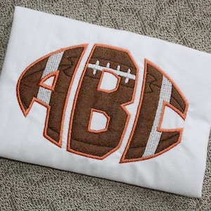 Embroidery Design Football Monogram Font Set APPLIQUE Embroidery ...