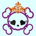 Cute Pink Skull With Princess Crown APPLIQUE Embroidery Design Pattern ...