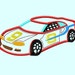 Red Race Car 1 to 10 Number Set APPLIQUE Embroidery Design 3 Sizes ...