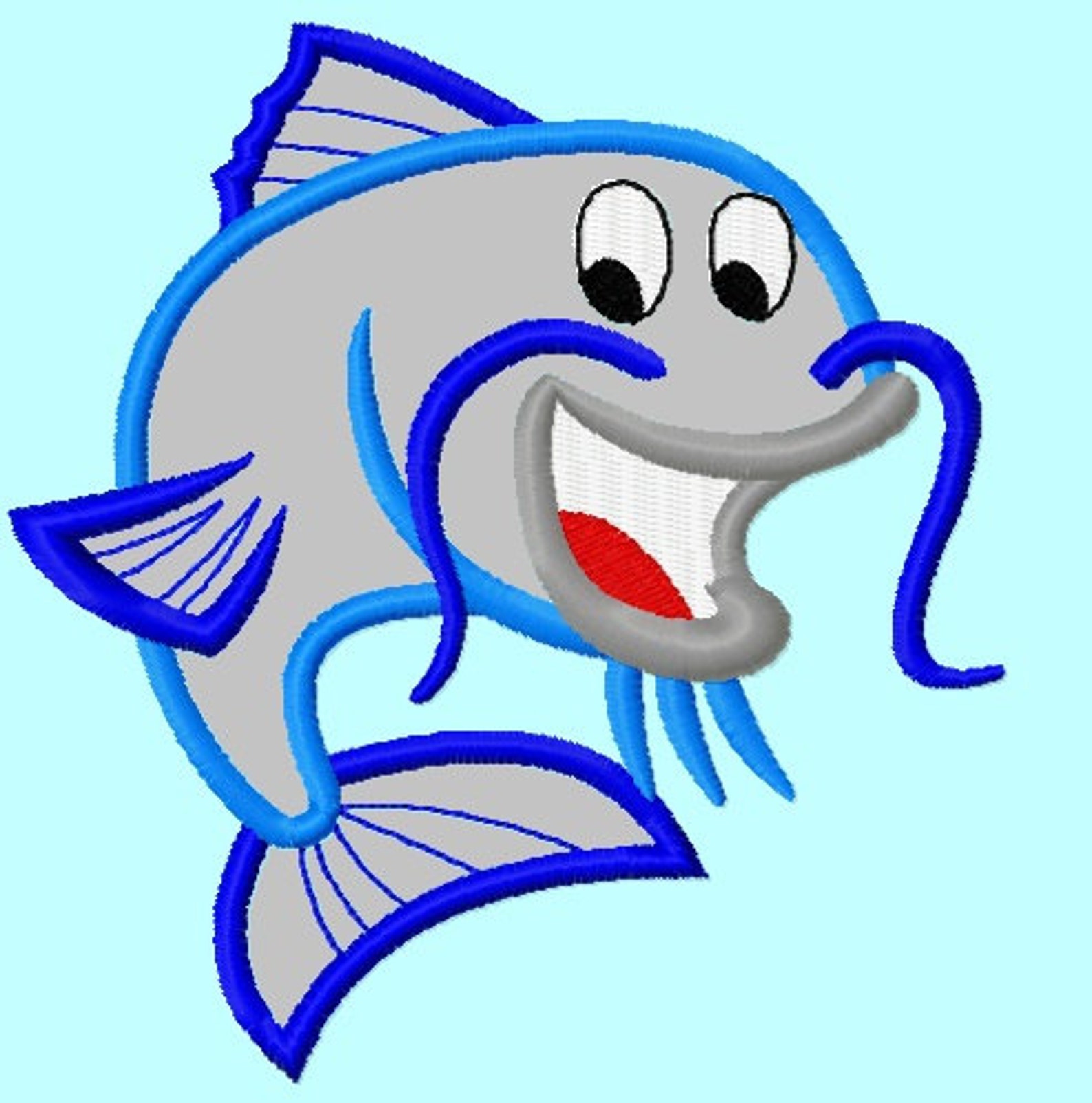 Cute Catfish APPLIQUE Embroidery Designs 3 Sizes Included - Etsy