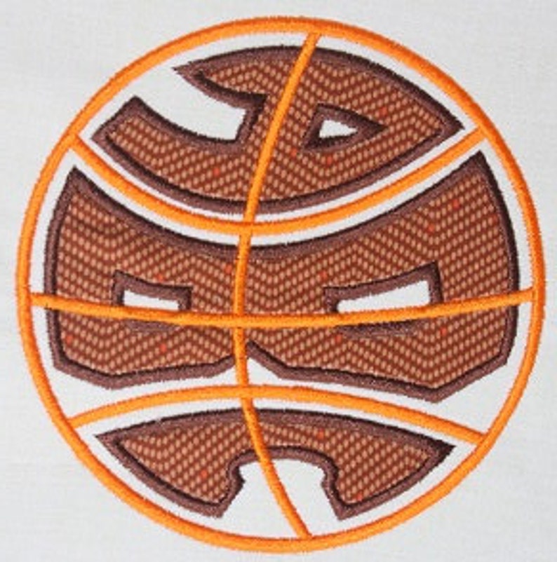 Basketball Round Monogram Font Set APPLIQUE Embroidery Designs INSTANT ...