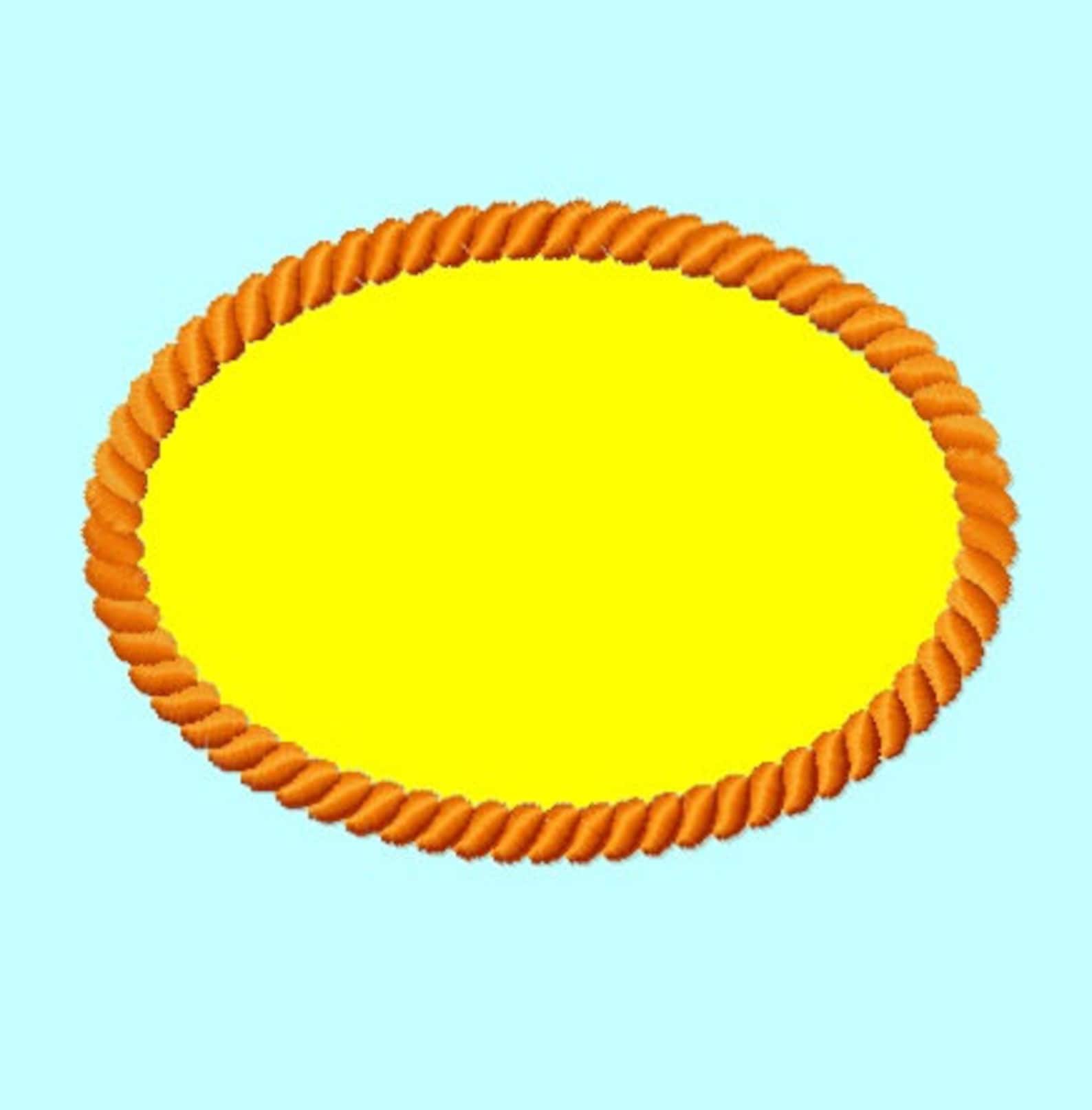 Oval Rope Border Frame Embroidery Designs Includes 3x4x5x6x7 Inches ...