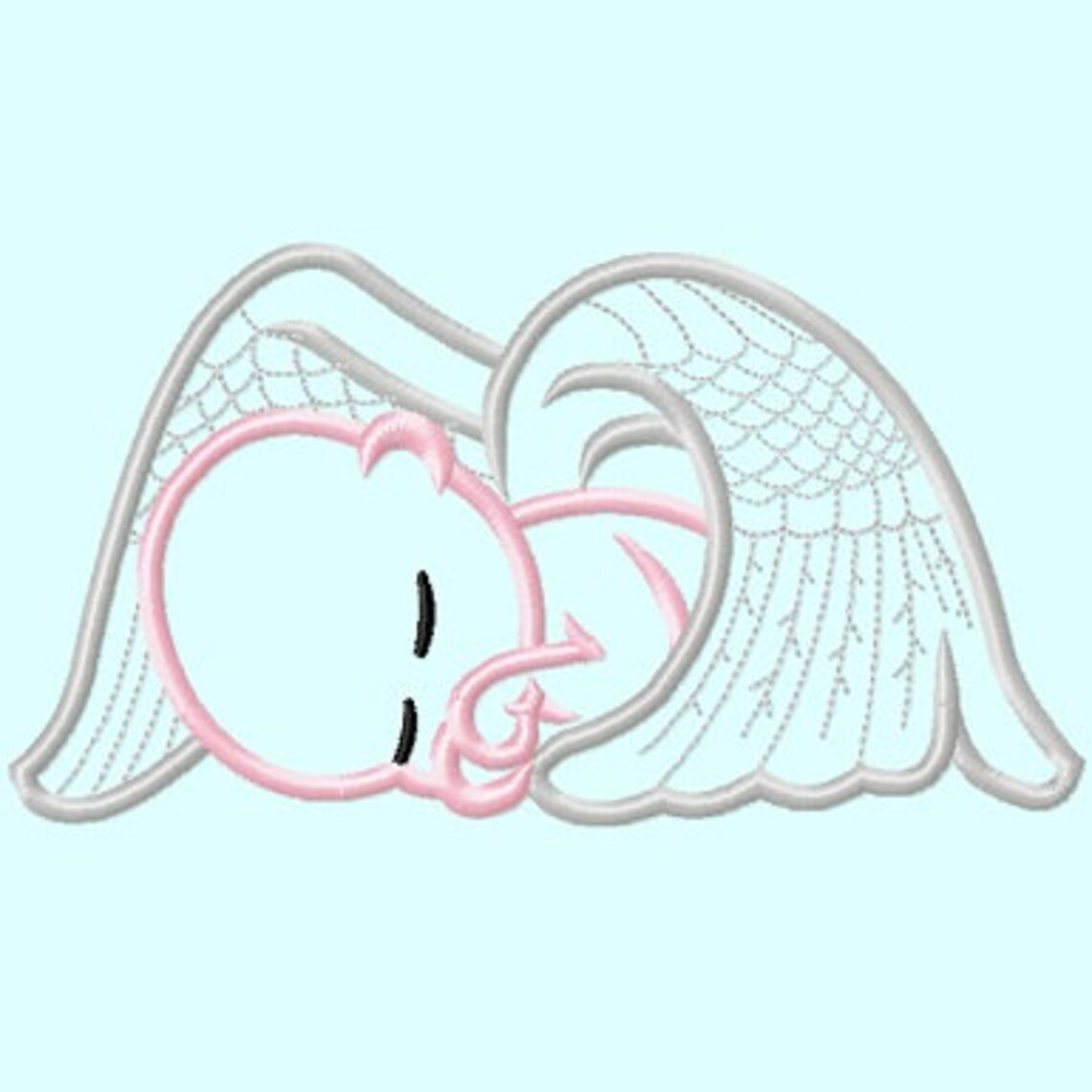 Baby Angel APPLIQUE Embroidery Design 4 Sizes INSTANT DOWNLOAD | Etsy