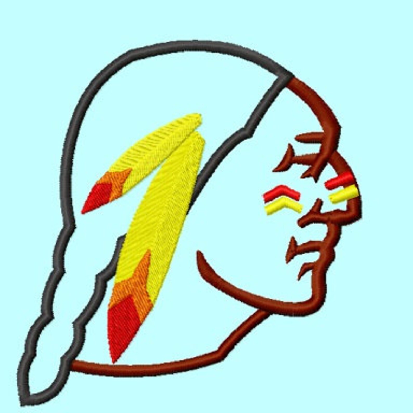 Indian Head Applique Embroidery Designs 3 Sizes Hoops 4x4 5x7 - Etsy