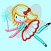Flying Fairy Applique Embroidery Design Pattern 2 Sizes INSTANT ...
