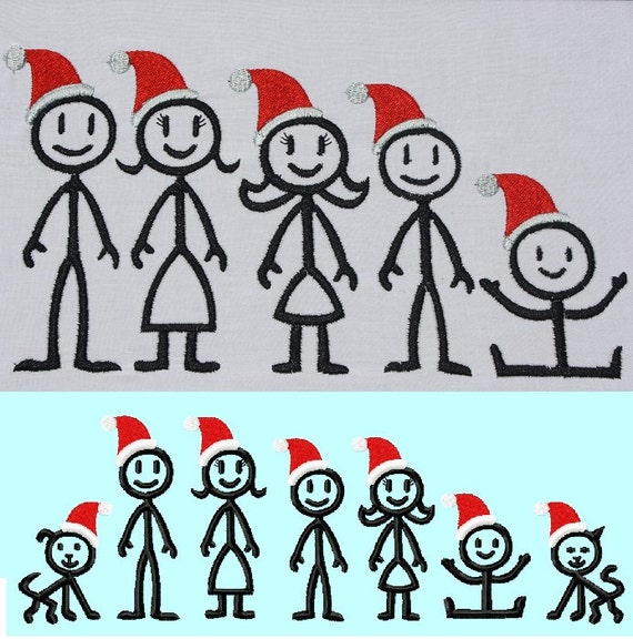 Stick Family Of 7 People