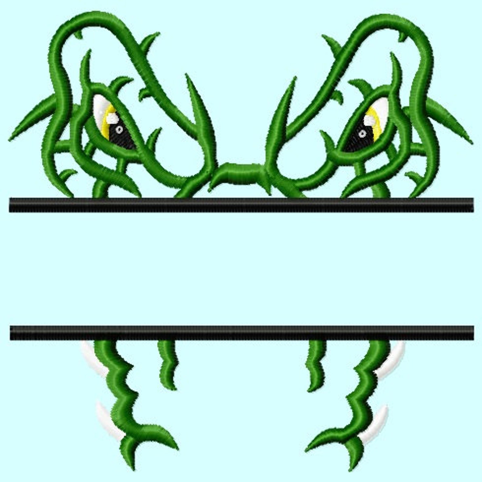 Split Gator Alligator Eyes Embroidery Designs 3 Sizes INSTANT | Etsy