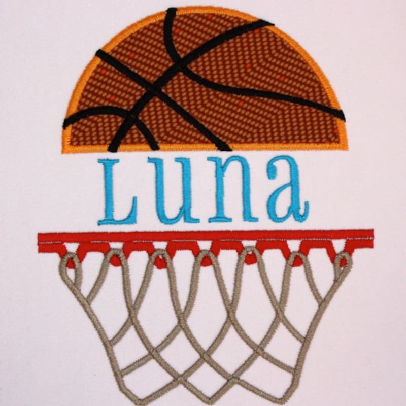 Basketball Embroidery Design - Etsy