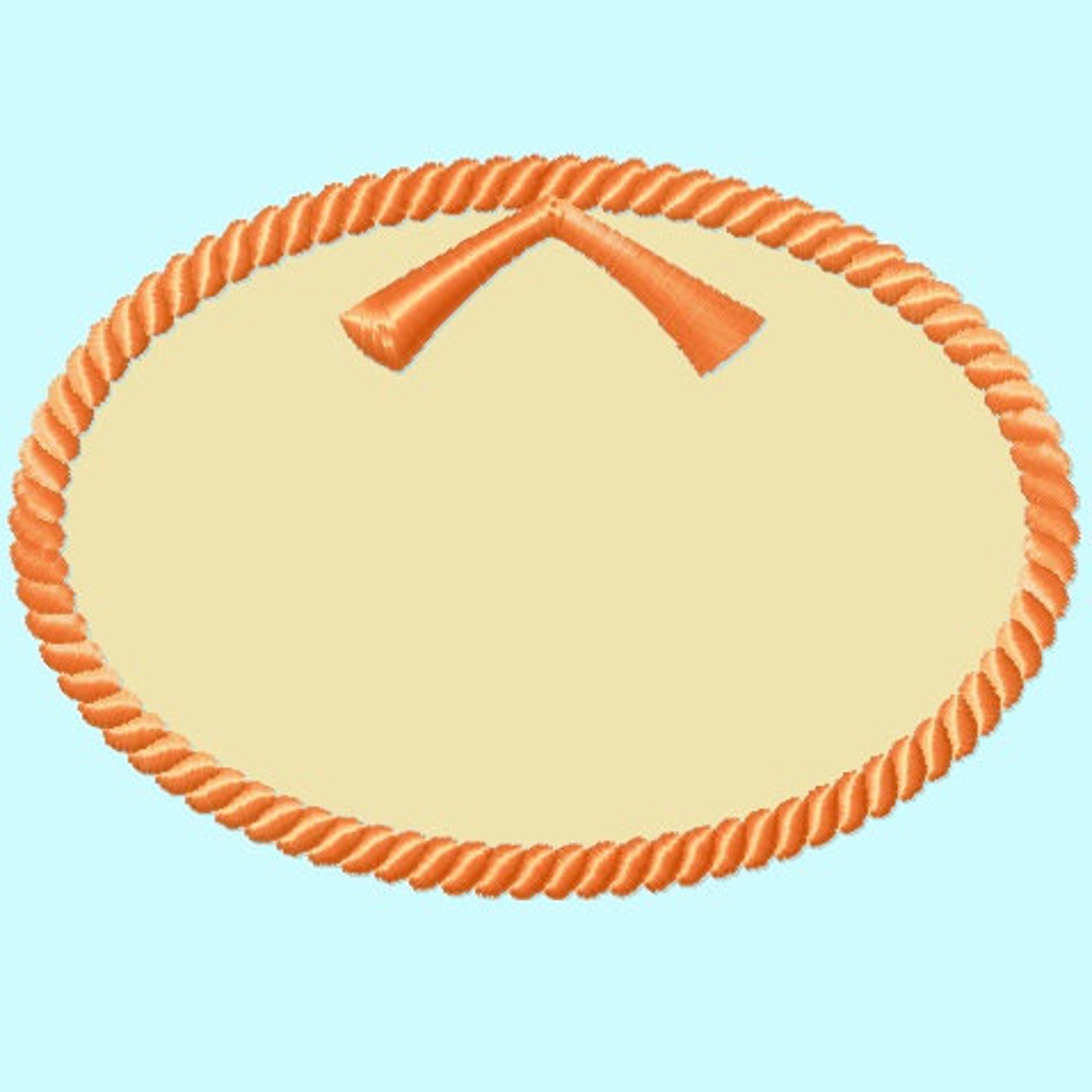 Oval Rope Border Frame Embroidery Designs Includes 3x4x5x6x7 Inches ...