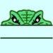 Split Gator Face Applique Embroidery Design 3 Sizes Included, INSTANT ...