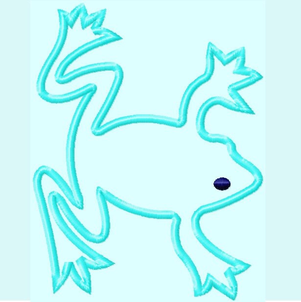 Simple Frog Embroidery Applique Design INSTANT DOWNLOAD - Etsy