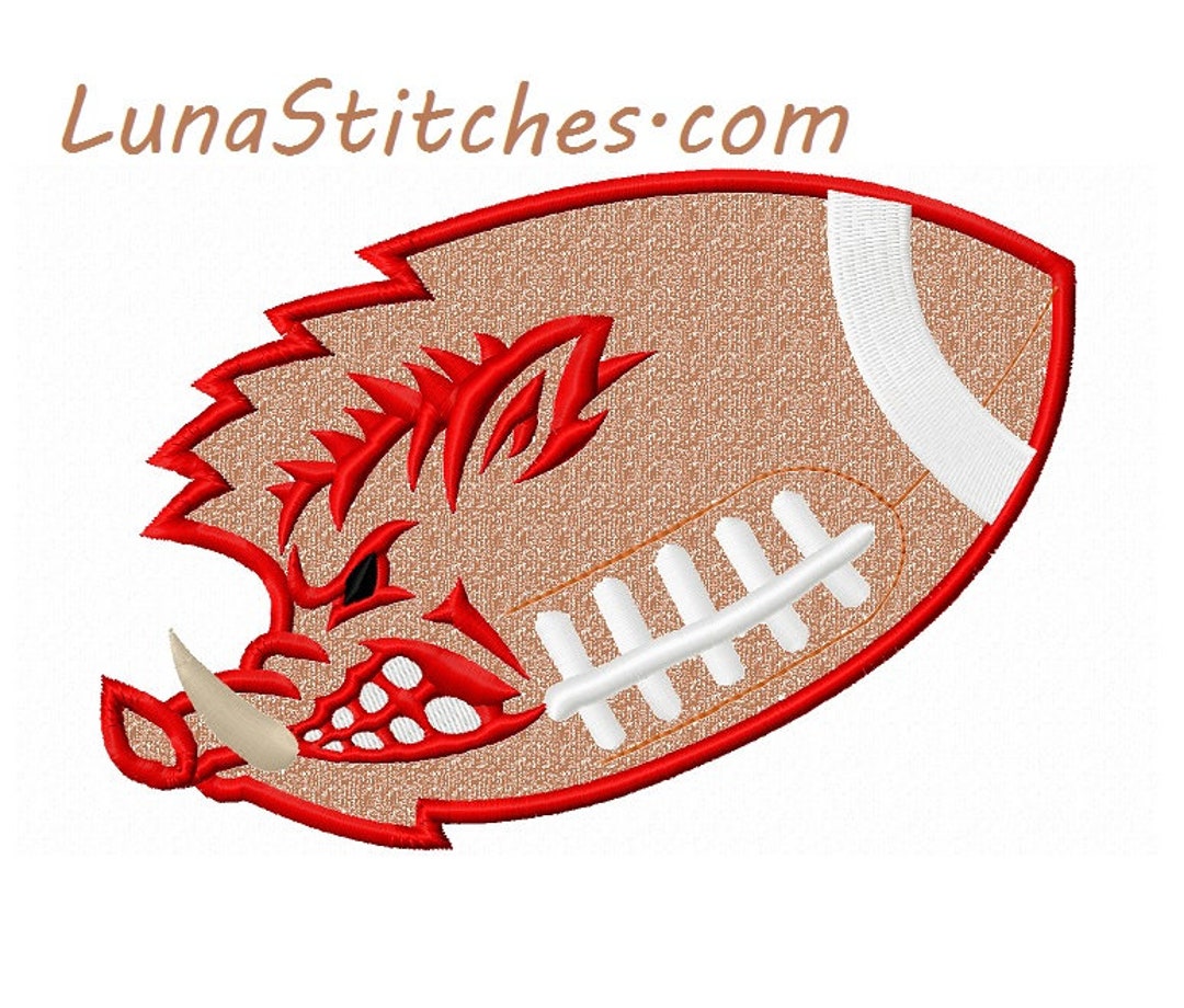 Wild Hog Football Ball Embroidery Designs 4 Sizes INSTANT DOWNLOAD - Etsy