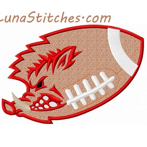 Wild Hog Football Ball Embroidery Designs 4 Sizes INSTANT DOWNLOAD - Etsy