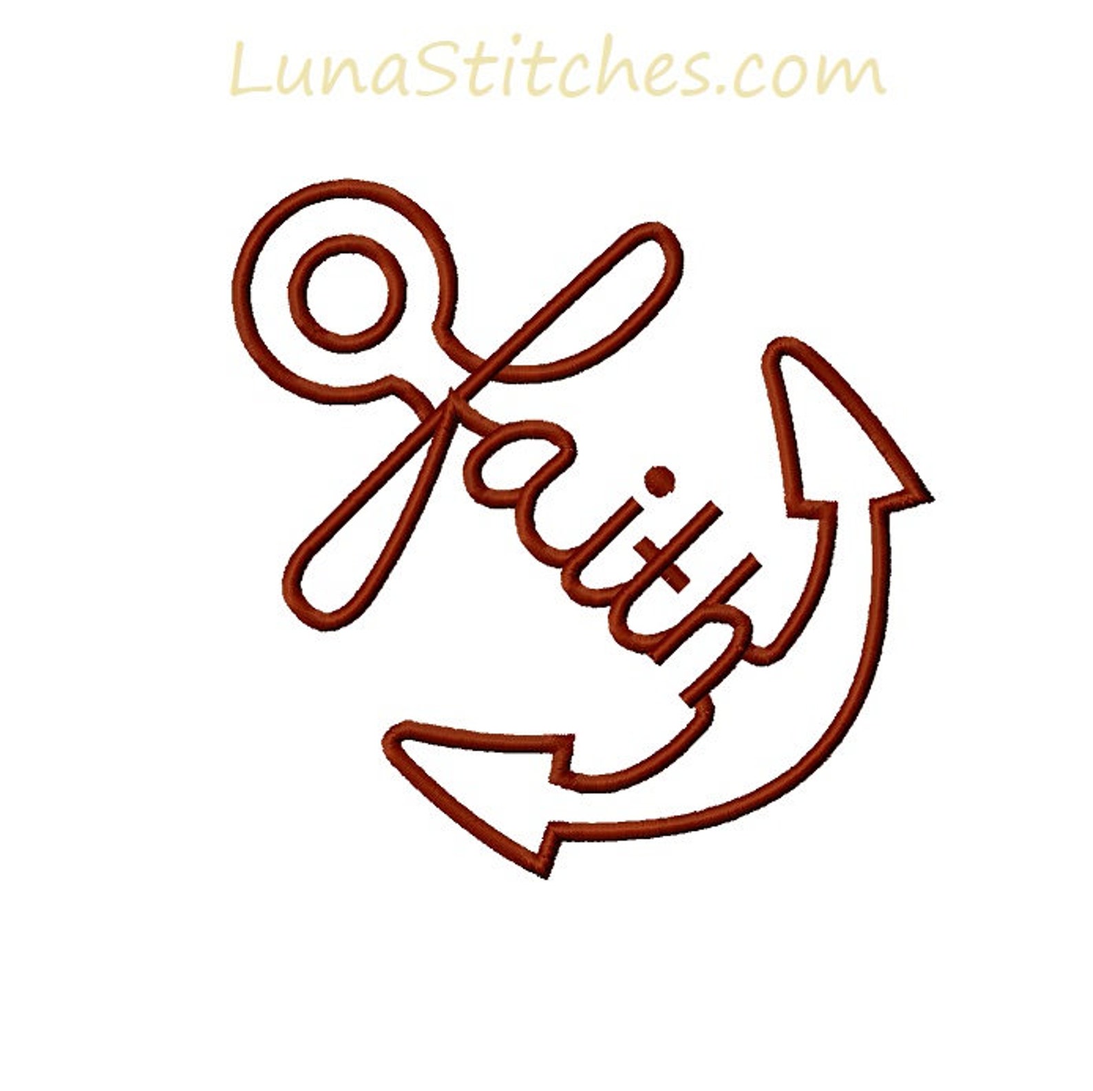 Anchor Faith Satin Embroidery Designs 5 Sizes INSTANT DOWNLOAD - Etsy