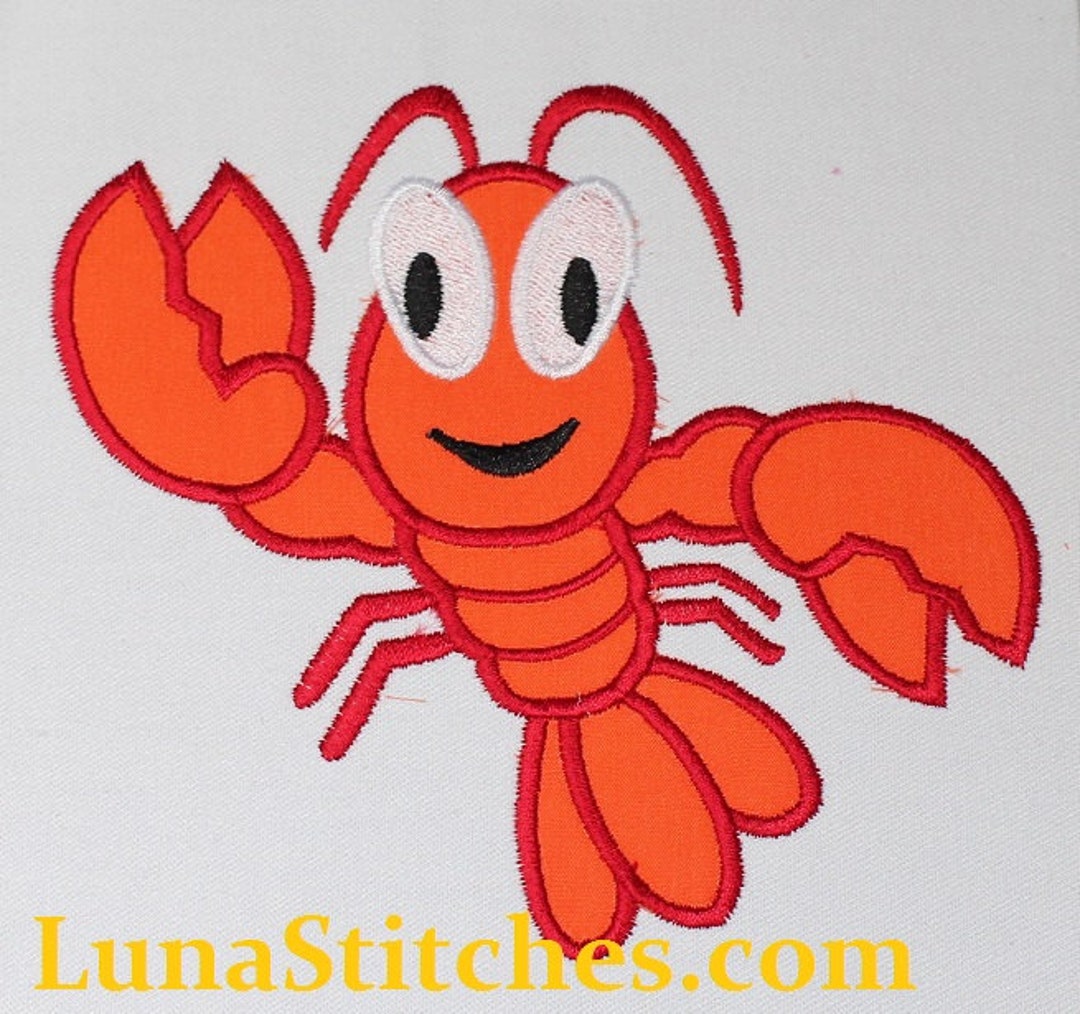 Red Crawfish APPLIQUE Embroidery Designs INSTANT DOWNLOAD - Etsy