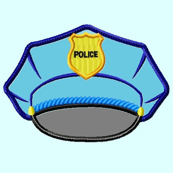 Police Hat APPLIQUE Embroidery Design great for Hooded Towels - Etsy