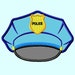 Police Hat APPLIQUE Embroidery Design (great for Hooded Towels and ...