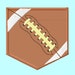 Football Pocket Shape Applique Embroidery Design 4 Sizes for Hoops 4x4 ...