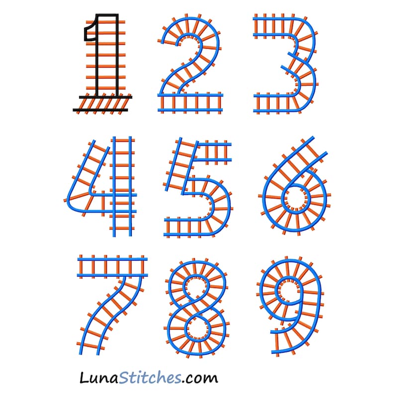 Train Track Number - Etsy