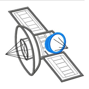 Satellite APPLIQUE Embroidery Design 4 Sizes INSTANT DOWNLOAD - Etsy