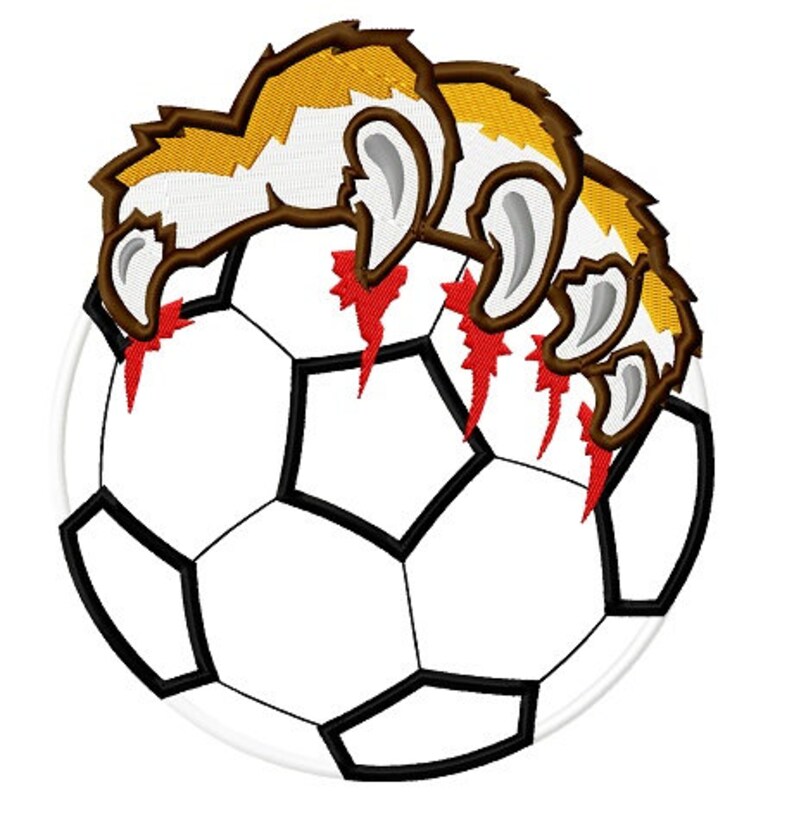 Tiger Paws Soccer, Applique Embroidery Design, 4 Sizes INSTANT DOWNLOAD ...