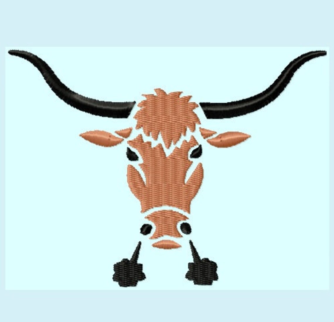 Mad Longhorn Embroidery Designs 3 Sizes INSTANT DOWNLOAD - Etsy