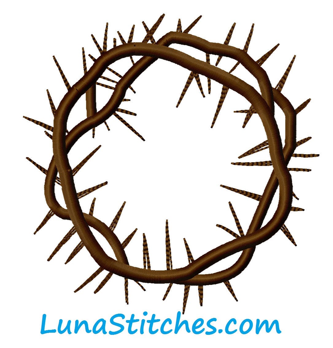 Thorn Crown Embroidery Designs 3 Sizes INSTANT DOWNLOAD - Etsy