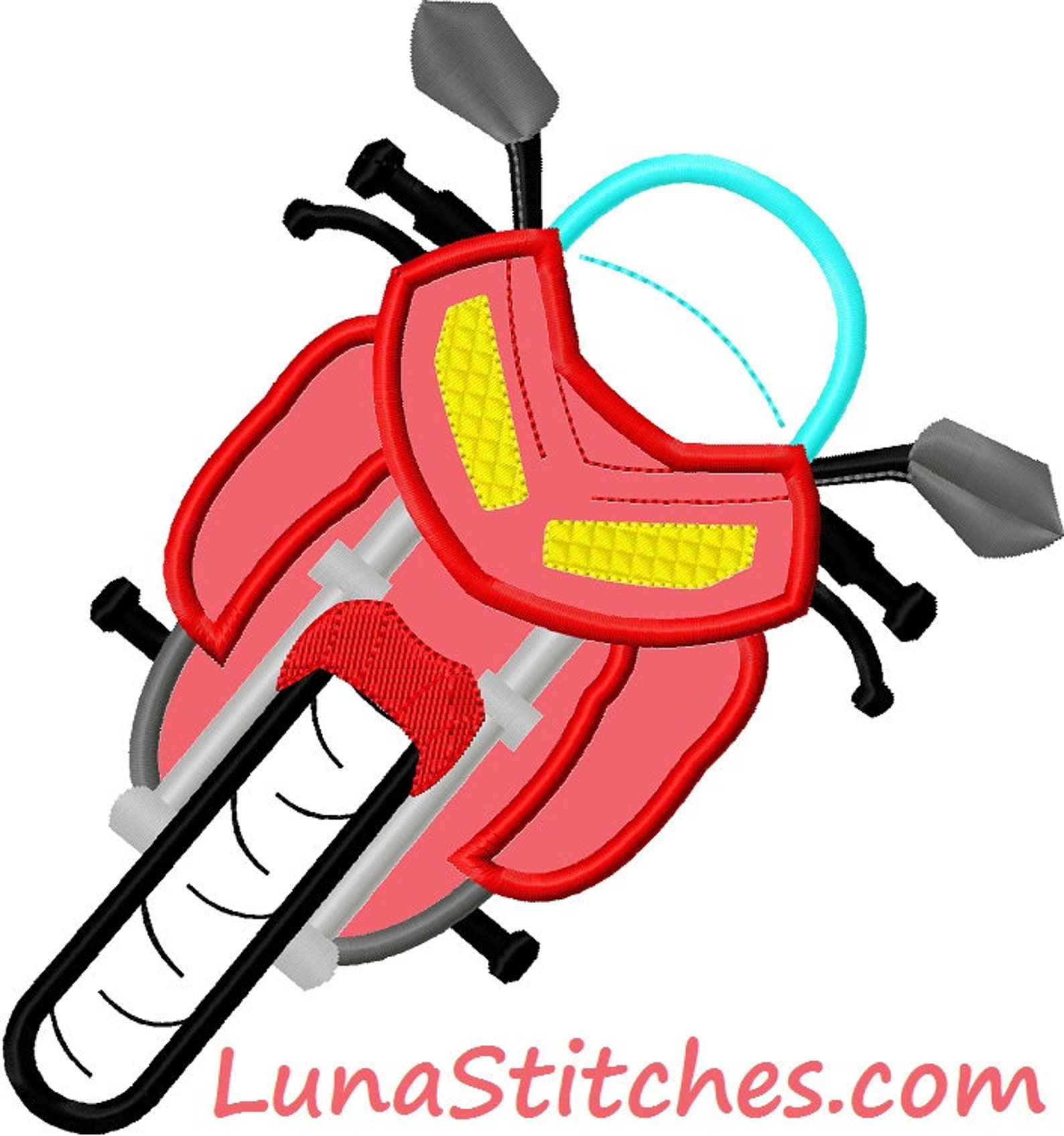 Motorcycle Red APPLIQUE Embroidery Design 3 Sizes INSTANT | Etsy