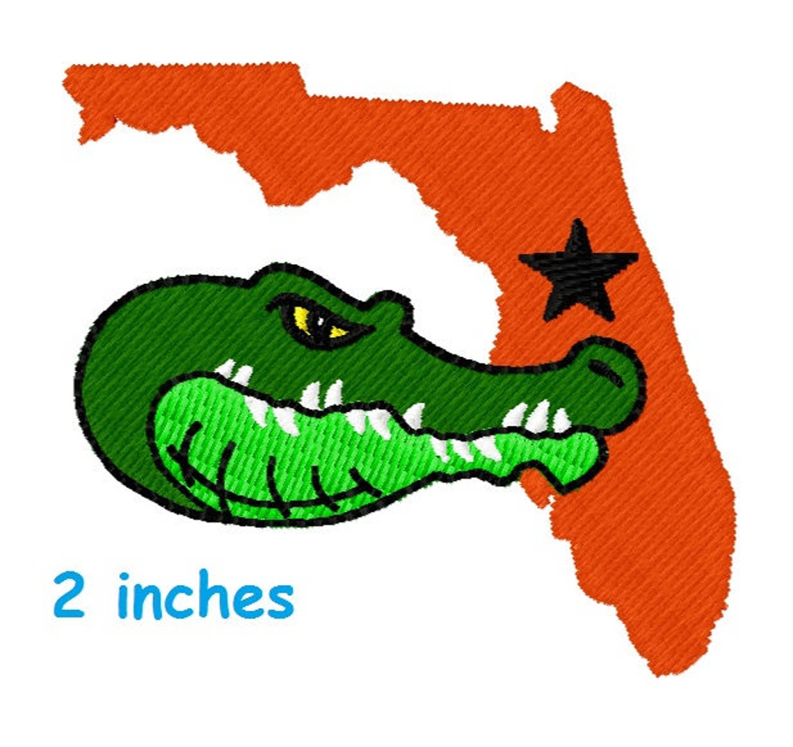 Alligator Florida Embroidery Designs 3 Sizes INSTANT DOWNLOAD | Etsy