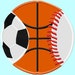 All in One Soccer Basketball and Baseball, Applique Embroidery Design ...