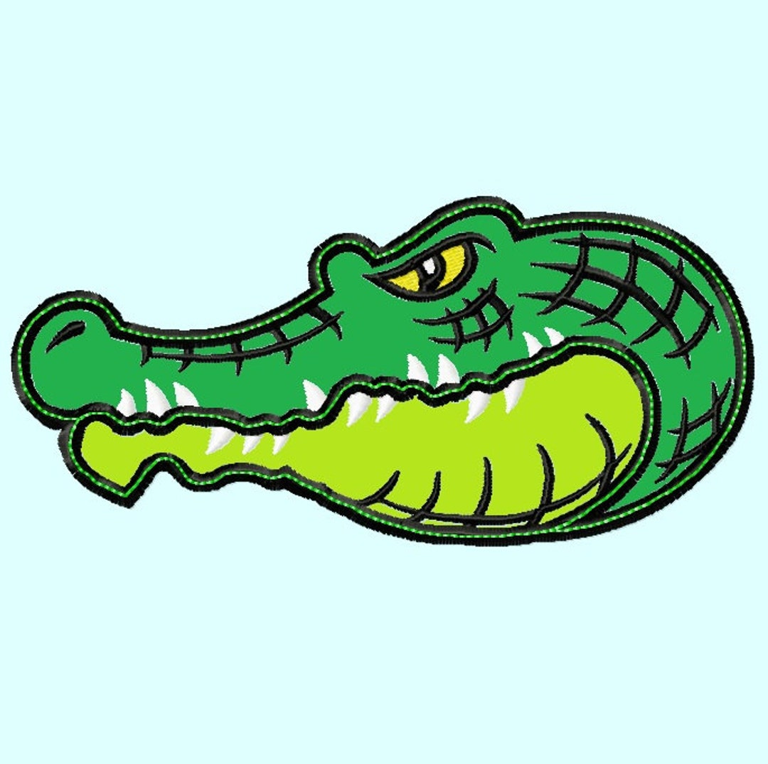 Alligator Head APPLIQUE Embroidery Design 3 Sizes INSTANT DOWNLOAD - Etsy