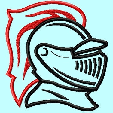 Knight Helmet Applique Embroidery Design 4 Sizes INSTANT | Etsy