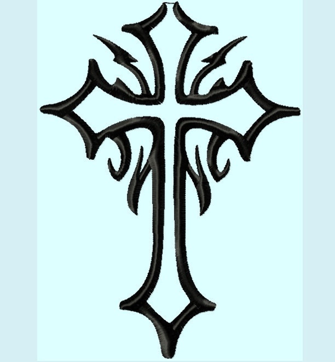 Unique Cross Silhouette Embroidery Designs 3 Sizes INSTANT DOWNLOAD - Etsy