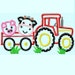 Tractor With Cow and Pig APPLIQUE Embroidery Design 2 Sizes INSTANT ...