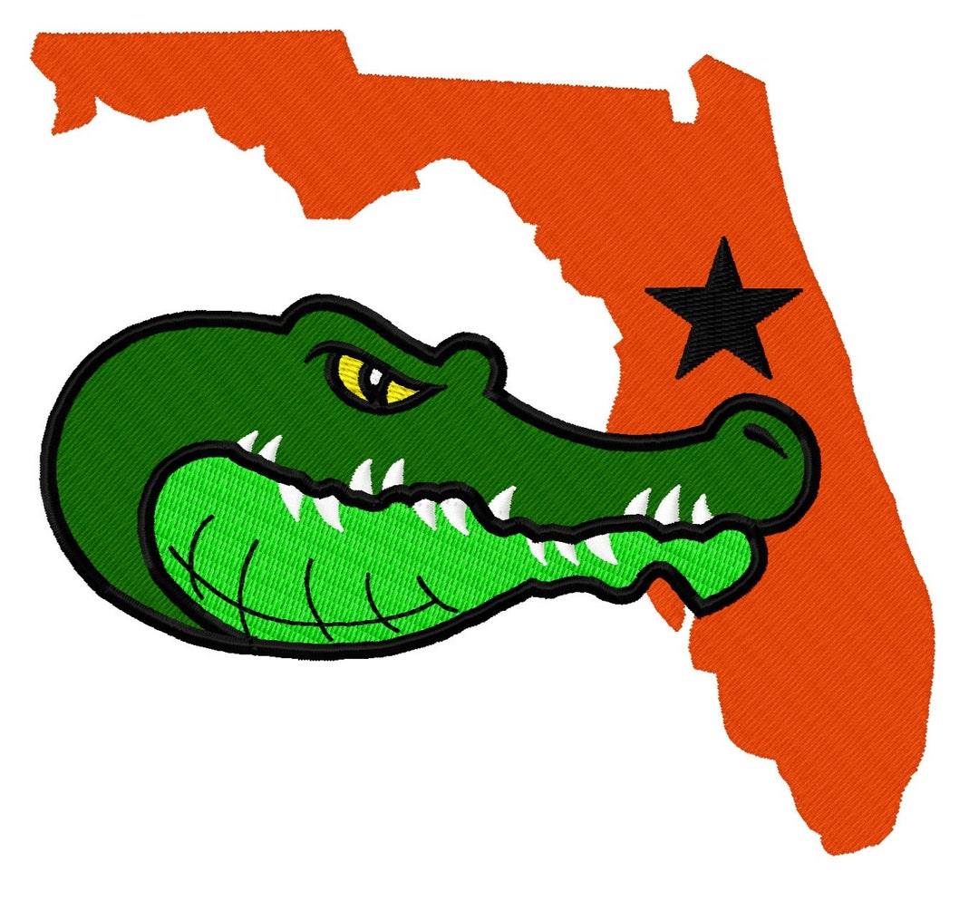 Alligator Florida Embroidery Designs 3 Sizes INSTANT DOWNLOAD - Etsy