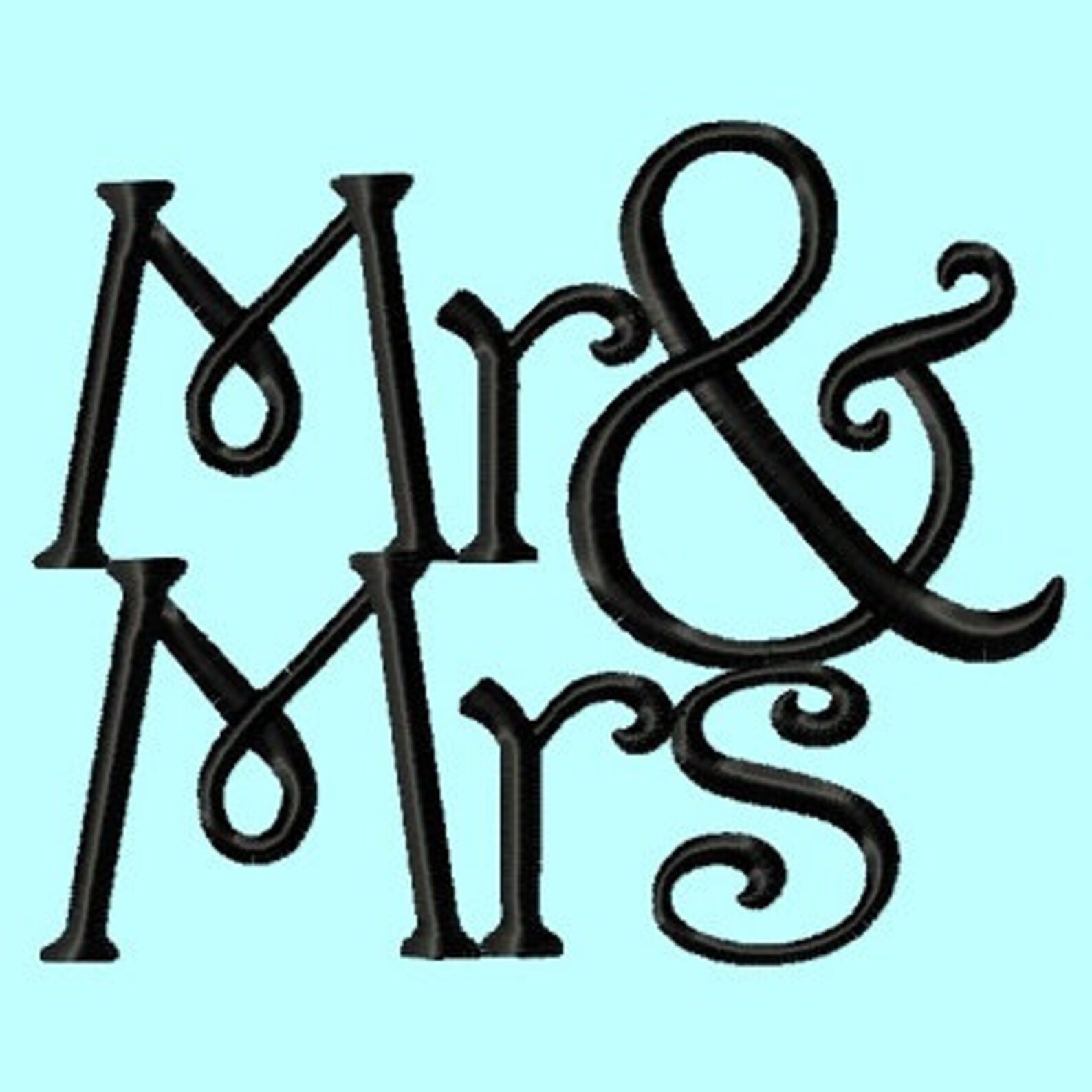 Mr. & Mrs. Embroidery Design Pattern 3 Sizes INSTANT DOWNLOAD - Etsy