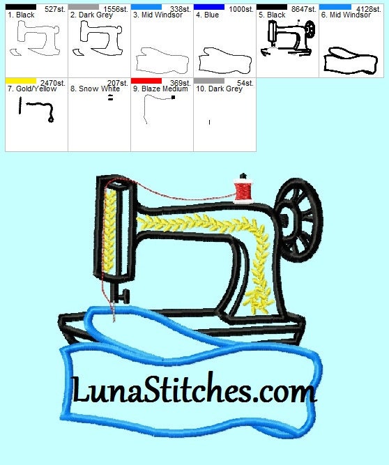 Sewing Machine APPLIQUE Embroidery Designs 3 Sizes for Hoops - Etsy