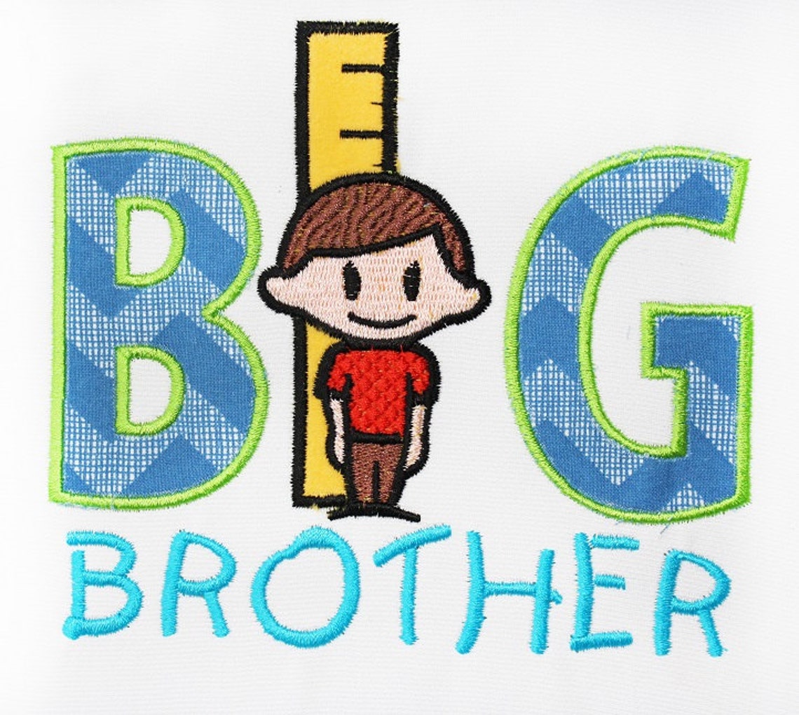 Big Brother APPLIQUE Embroidery Design INSTANT DOWNLOAD - Etsy