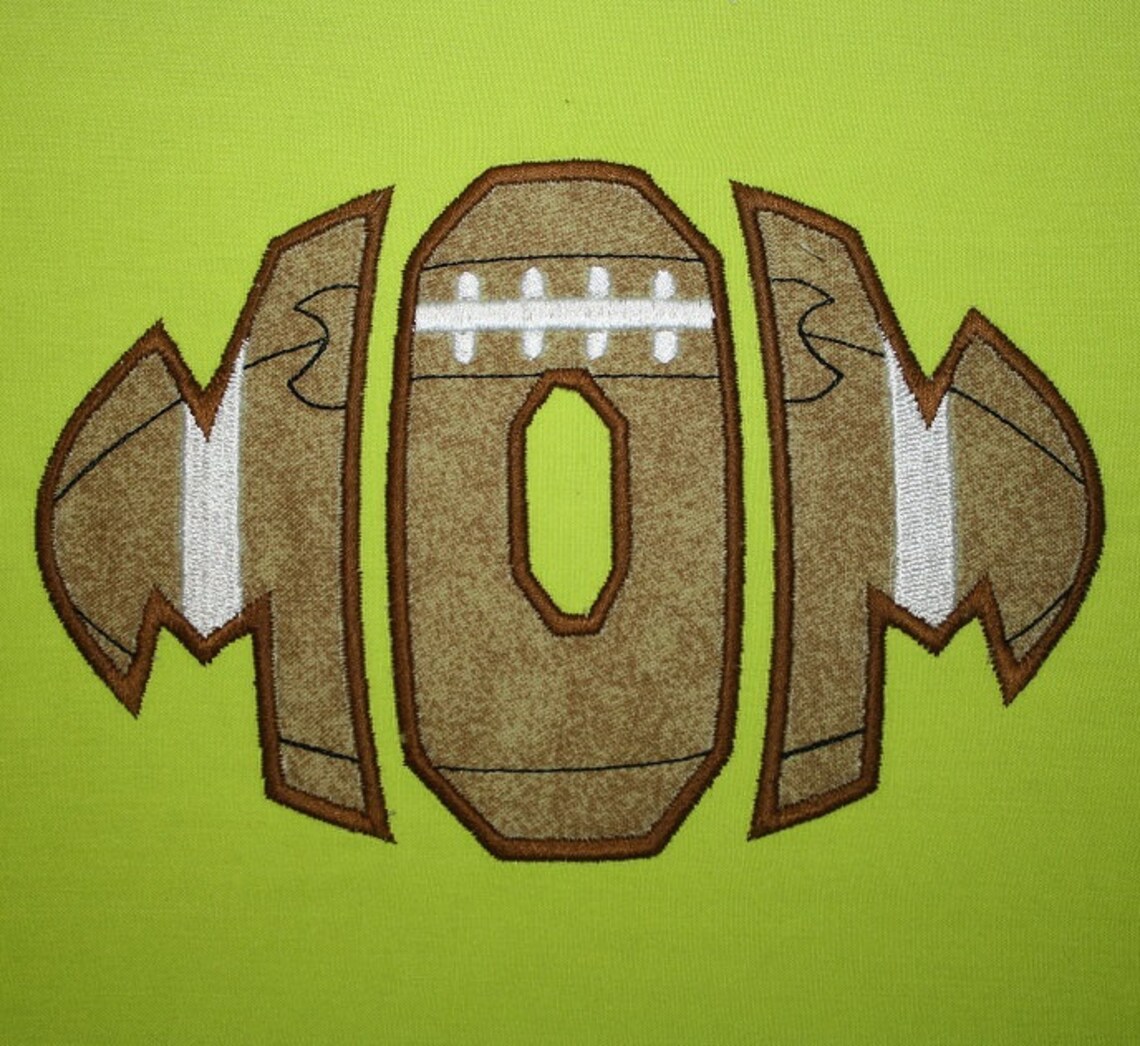 Embroidery Design Football Monogram Font Set APPLIQUE - Etsy