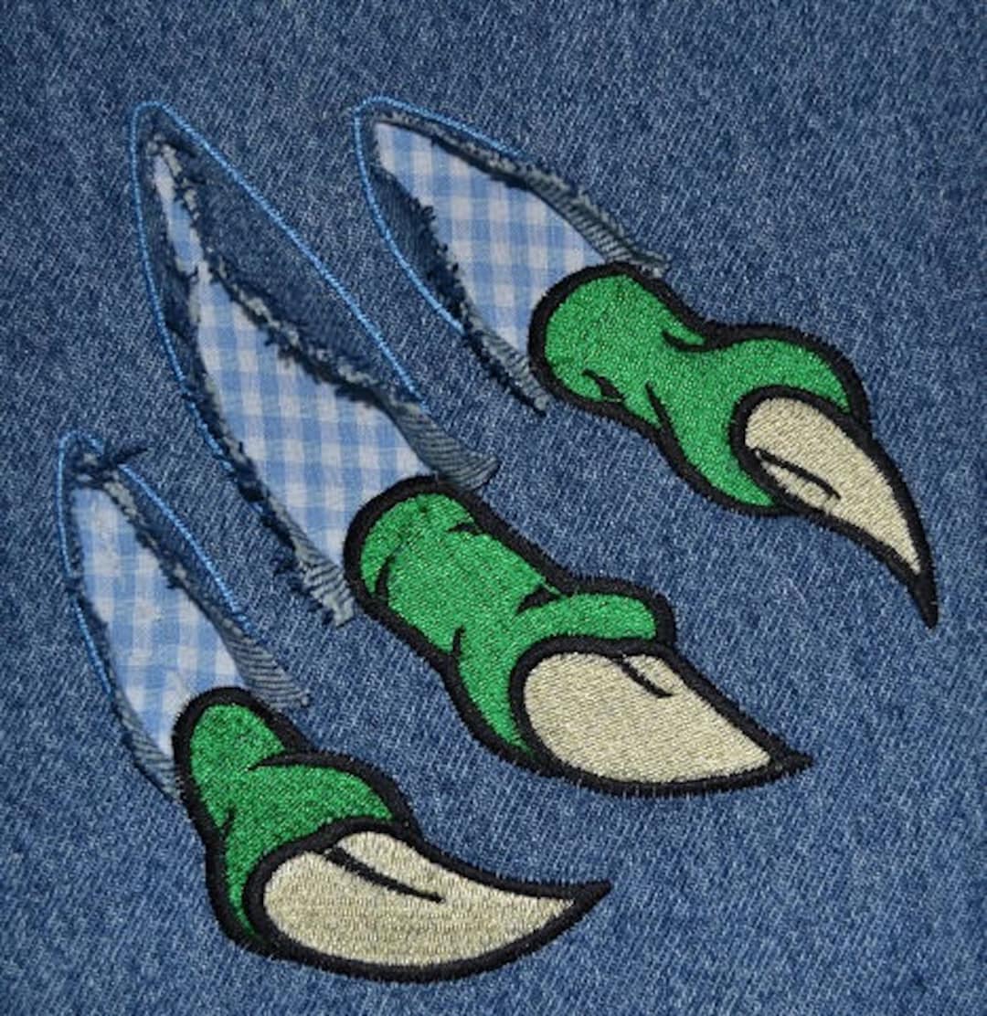 Dinosaur T-rex or Eagle Hawks Claws Real Scratches Embroidery Designs 3 ...