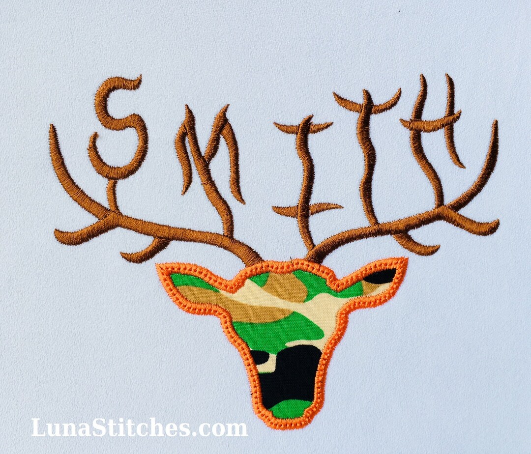 Elk or Deer Font Set Embroidery Design INSTANT DOWNLOAD - Etsy