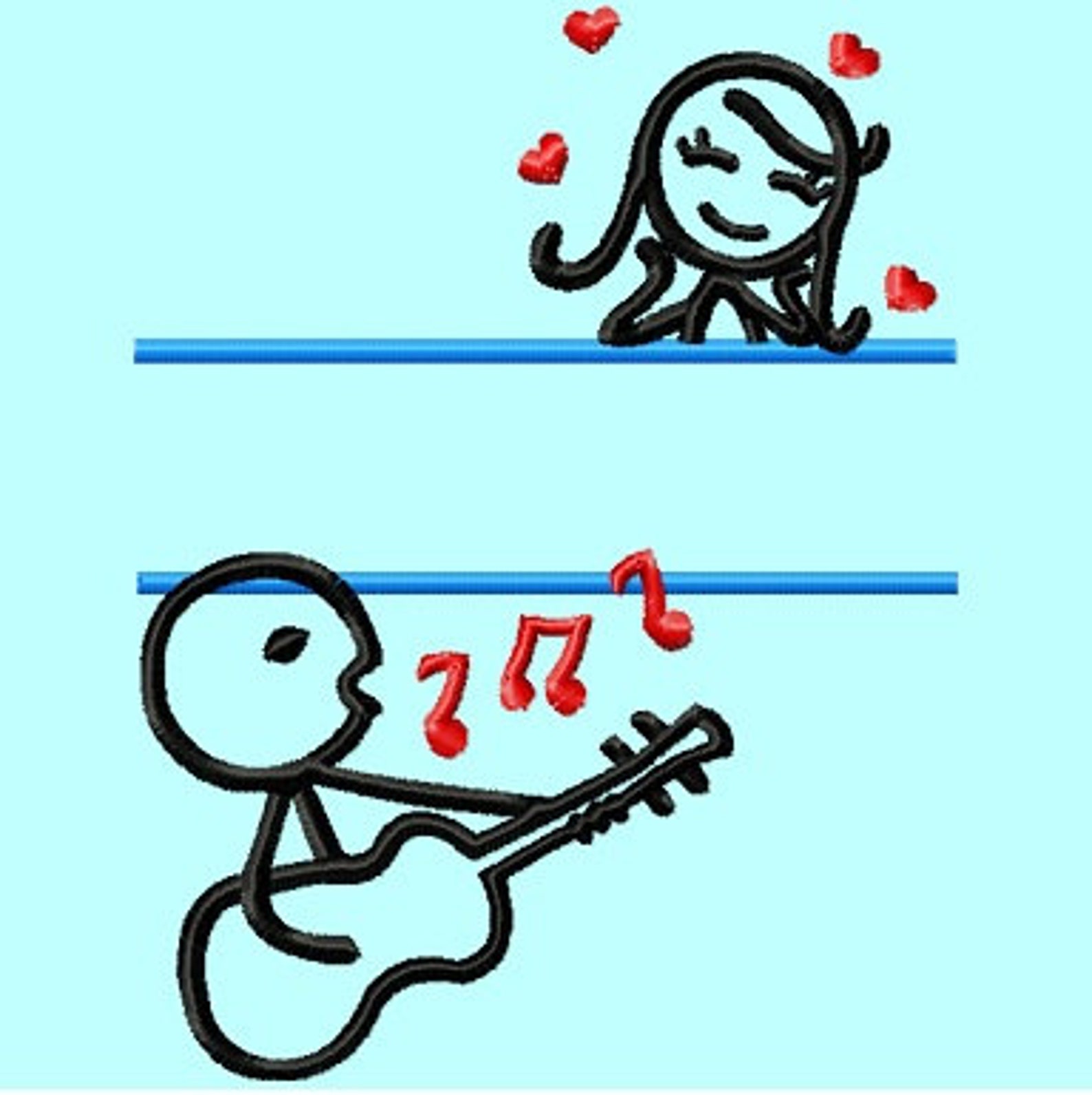 Split Stick People Couple Mr and Mrs Embroidery Design 2 Sizes - Etsy