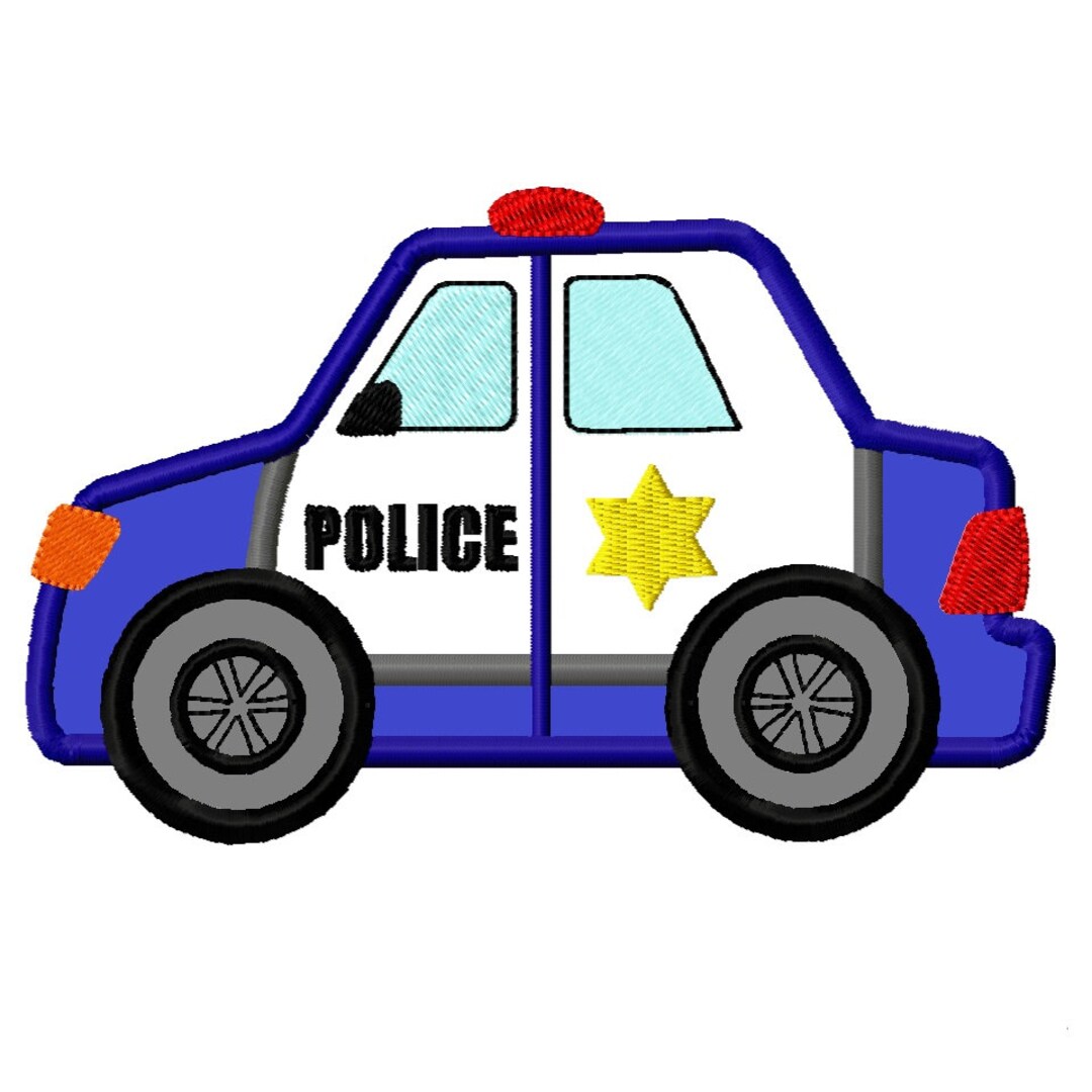 Police Car APPLIQUE Embroidery Designs 4 Sizes INSTANT DOWNLOAD - Etsy